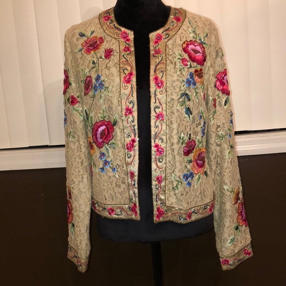 Together | Jackets & Coats | Vintage Together Sequin Embroidered Lace ...